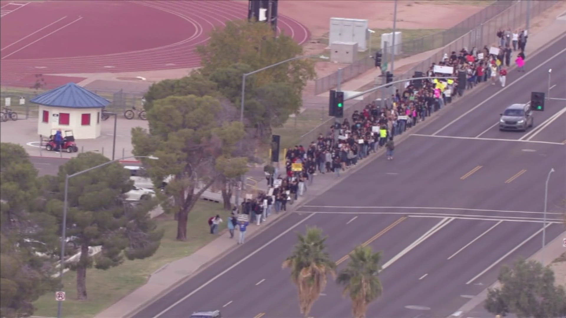 Students across Arizona walk out of school to protest against ICE ...