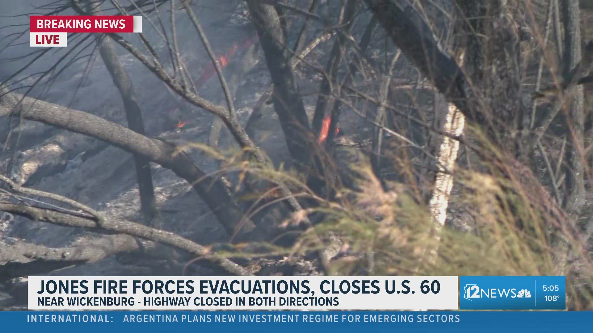 Fire crews drop water, fire retardant over Jones Fire in Wickenburg ...