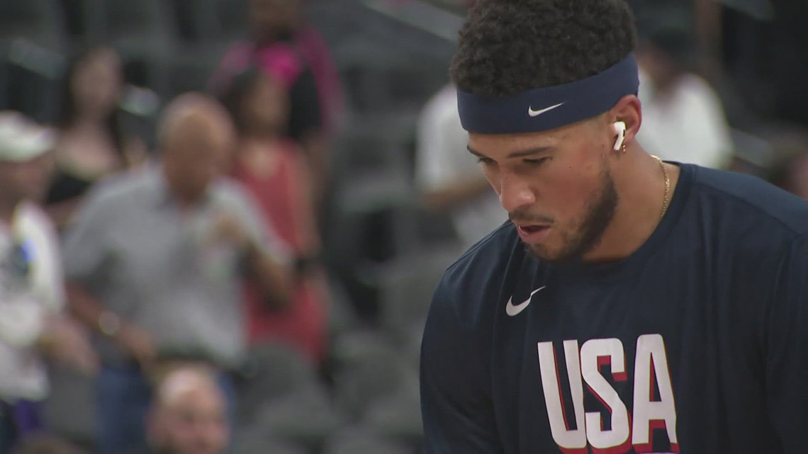 Devin Booker's footage from camcorder at Paris Olympics | 12news.com