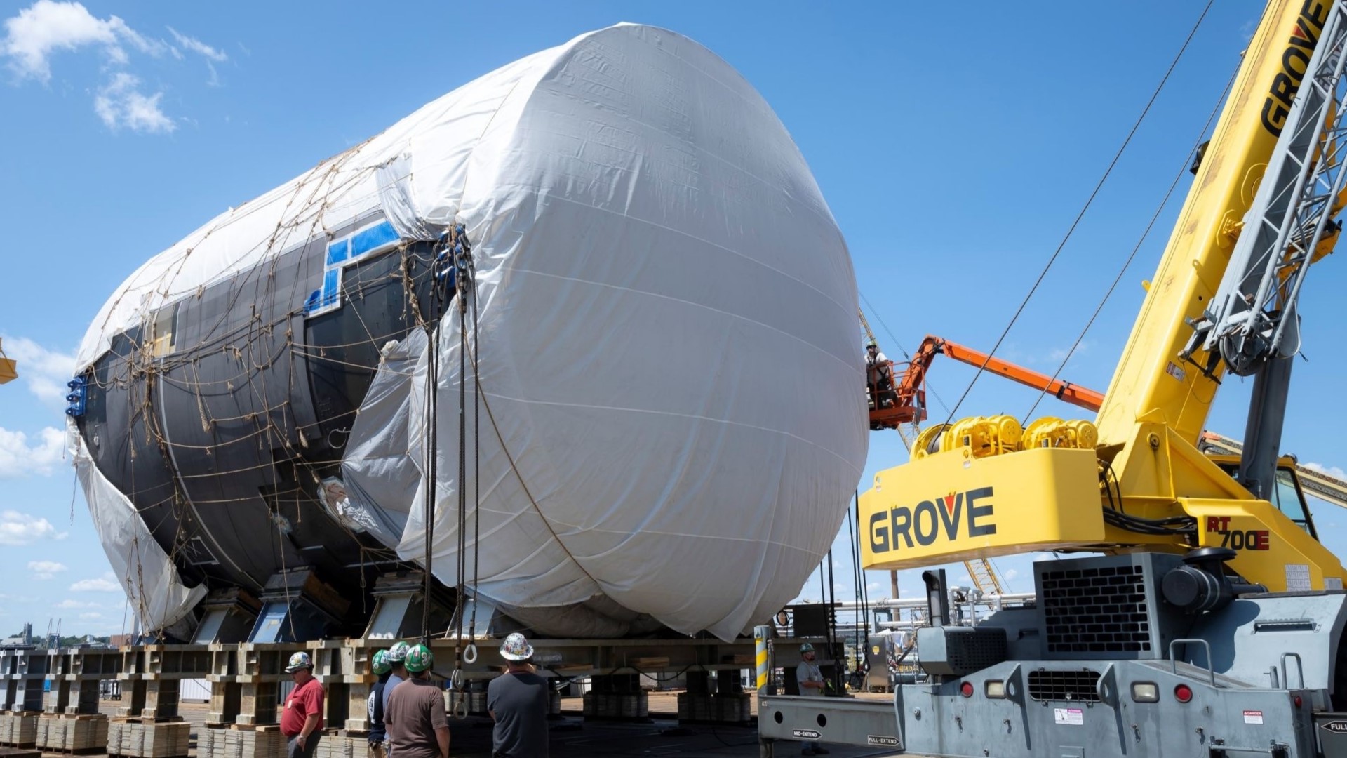 Pictures show pieces of new USS Arizona submarine | 12news.com