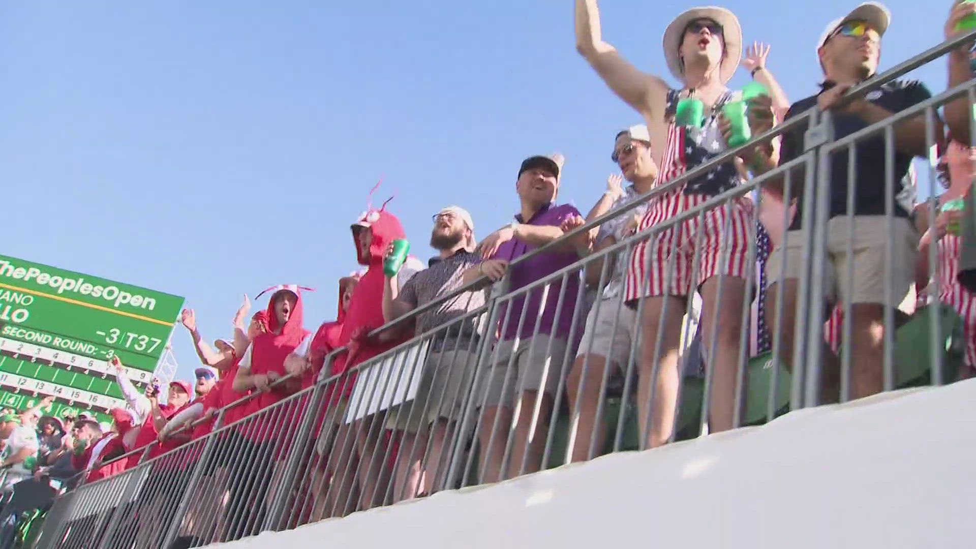Emiliano Grillo sinks a hole-in-one at the 16th Hole at the WM Phoenix ...