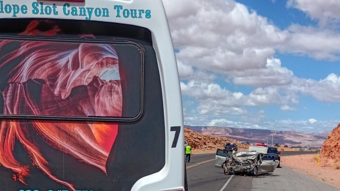Fatal crash near Page injures tour bus passengers | 12news.com