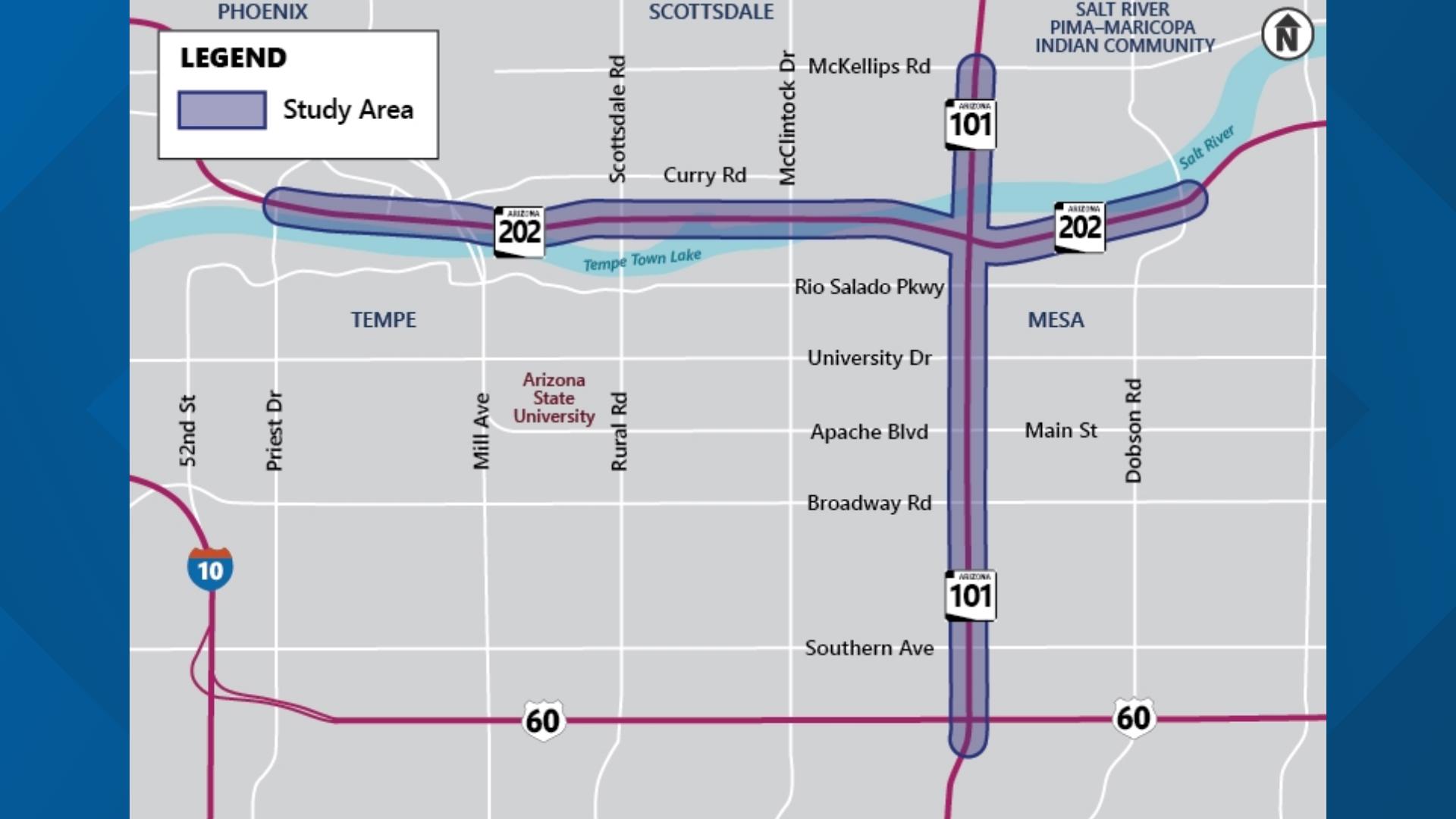 Study aims to reduce traffic at Loop 101-Loop 202 interchange in Tempe ...