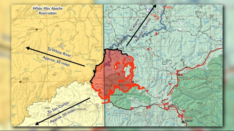 Rattlesnake Fire in eastern Arizona 25 percent contained | 12news.com