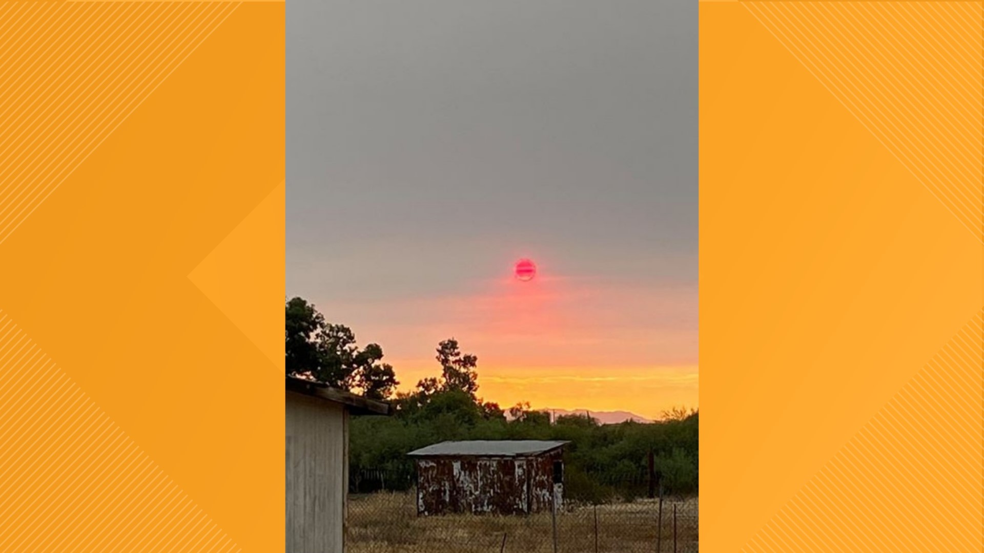 'Red Sun' seen across Arizona due to smoke inversion from Apple Fire in ...
