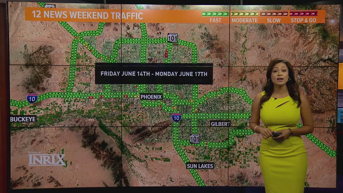 Weekend traffic outlook for June 14 - June 17 | 12news.com