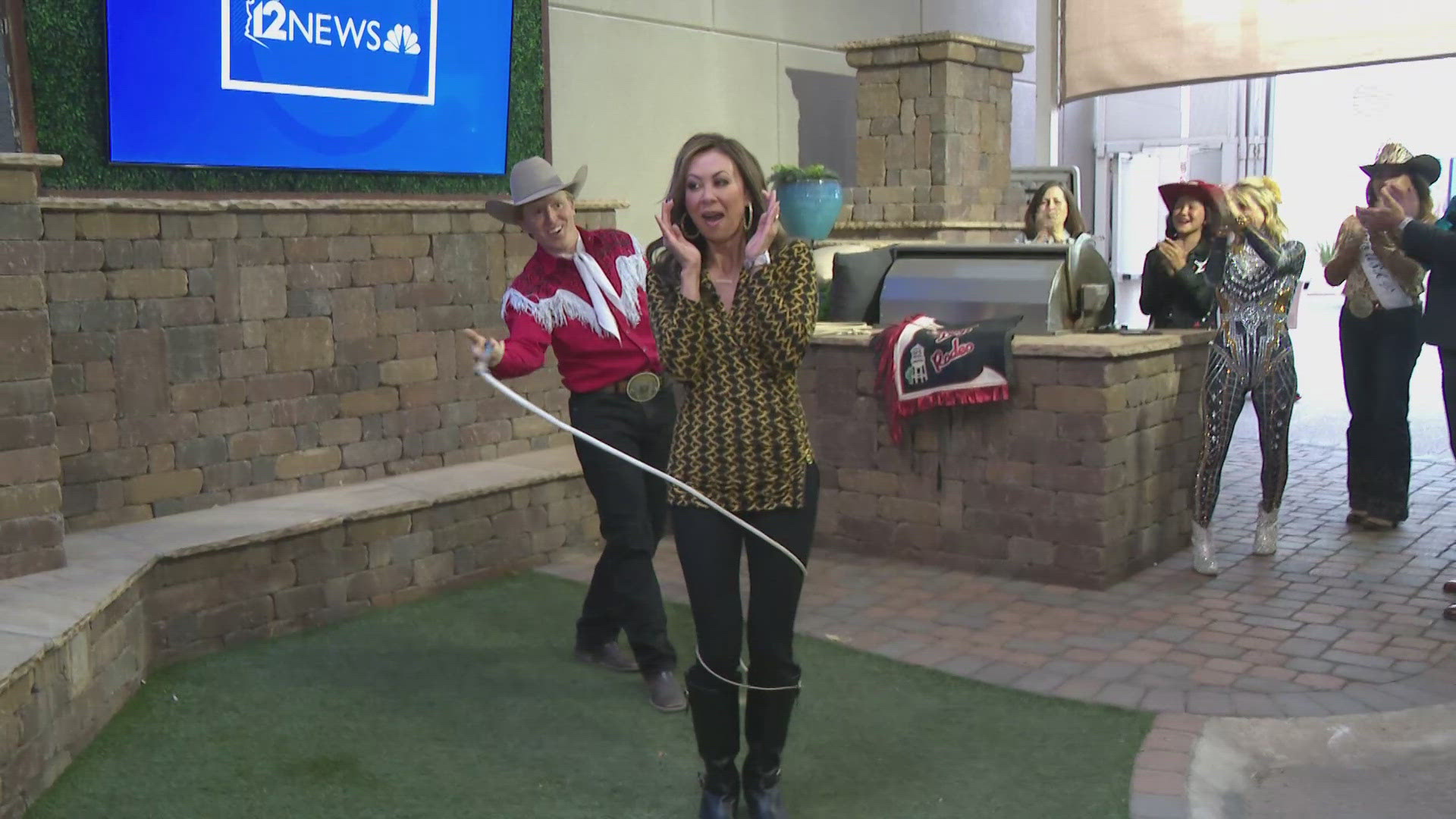 12News anchor Tram Mai gets a demo of the Gilbert Days Rodeo this ...