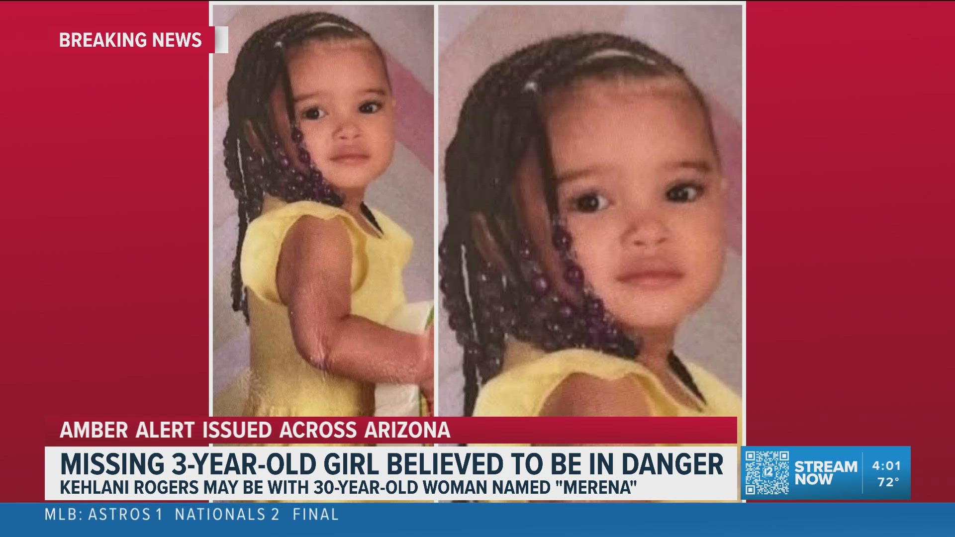Amber Alert issued for 3-year-old Arizona girl believed to have been ...