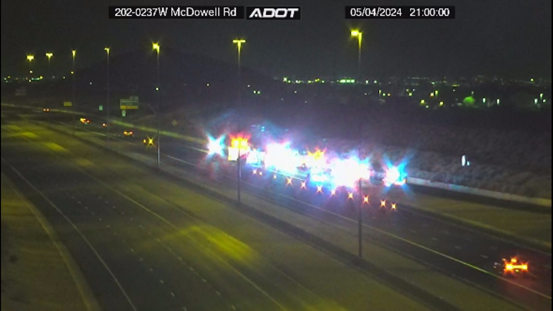 Crash on Loop 202 Red Mountain freeway injures police officer | 12news.com