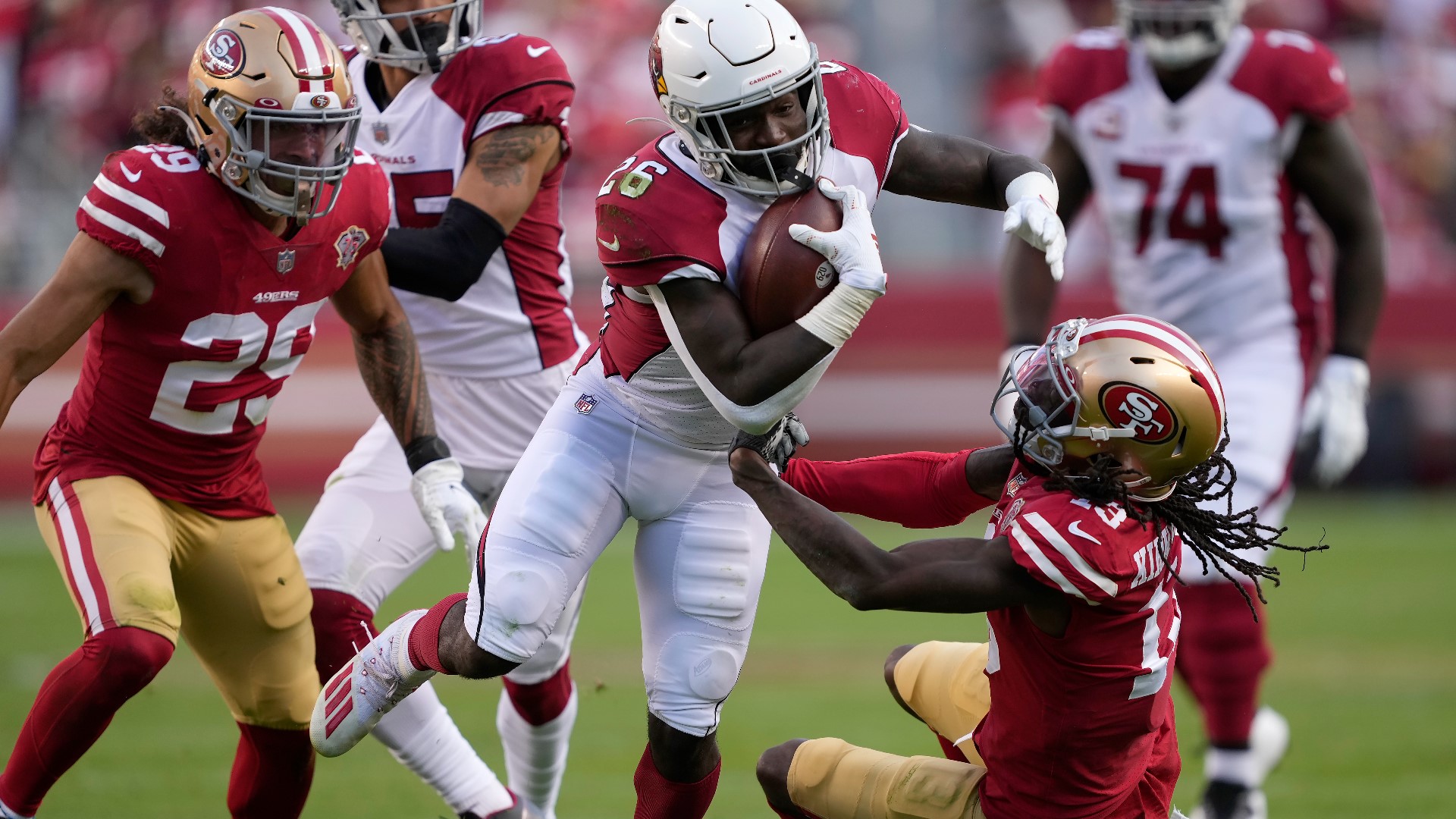 Conner, McCoy help short-handed Cardinals cruise past San Francisco 31 ...