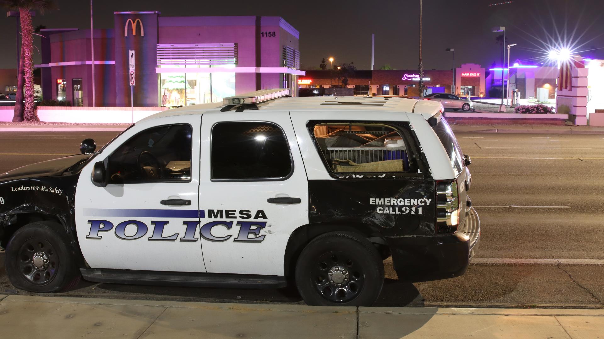 Police: Wrong-way crash involving police car reported in Mesa | 12news.com