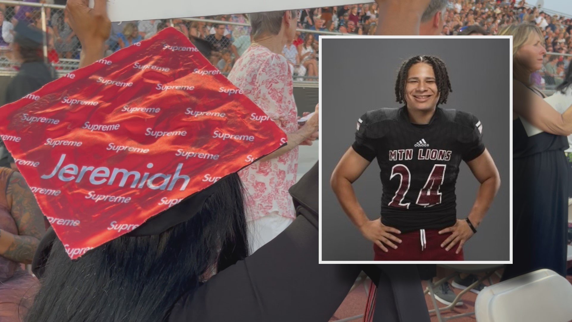 Jeremiah Aviles' family mourn loss during his graduation | 12news.com