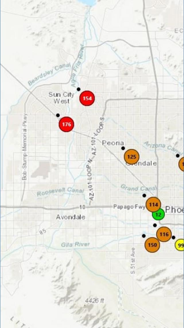 'Unhealthy' air quality detected throughout Phoenix area on Tuesday ...