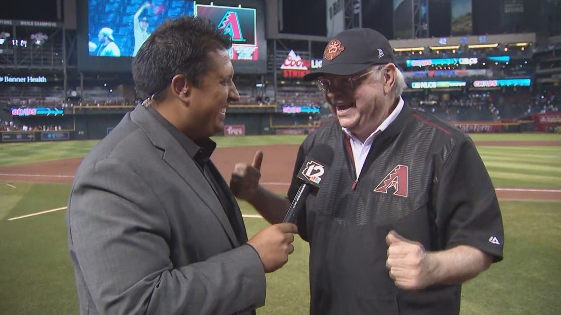 D-backs owner Ken Kendrick reacts to Arizona sweeping the L.A. Dodgers ...