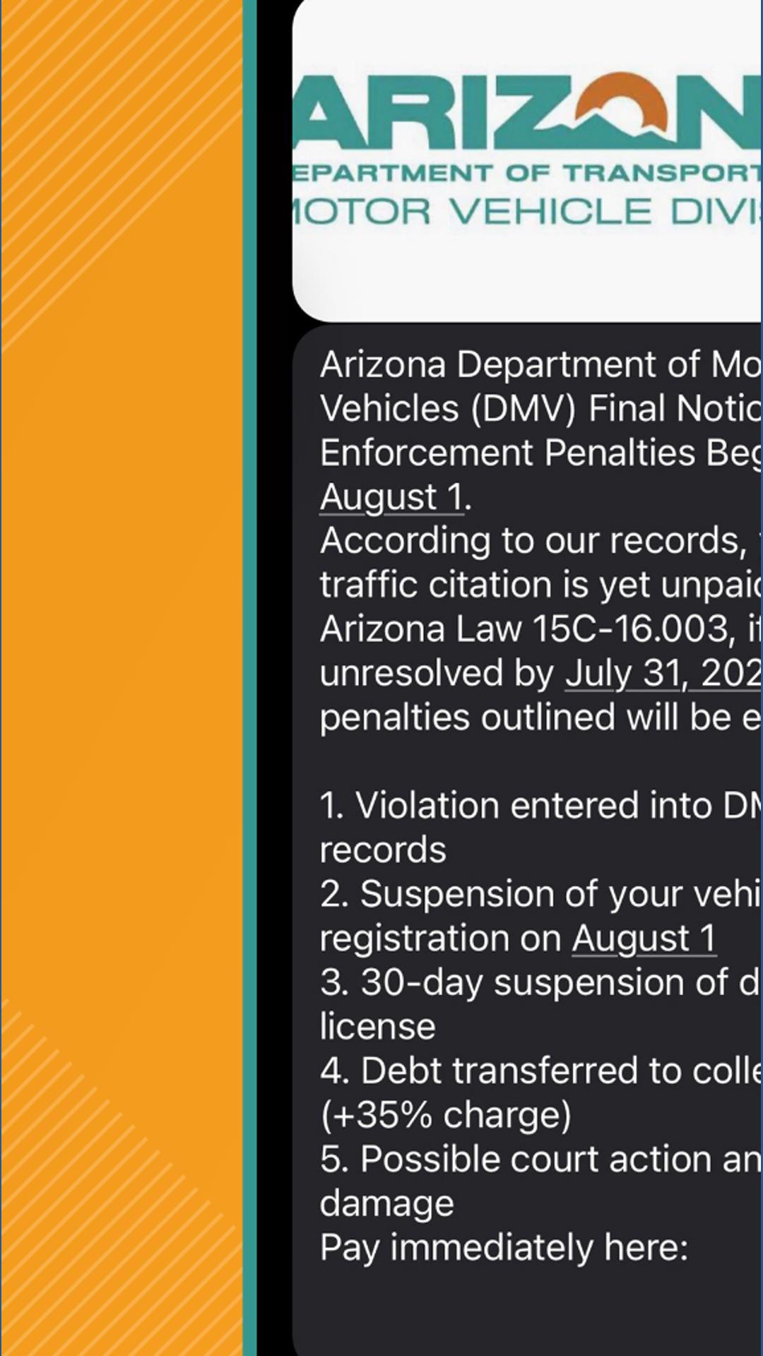 Arizona warns residents of scam texts posing as fake 'DMV' agency ...