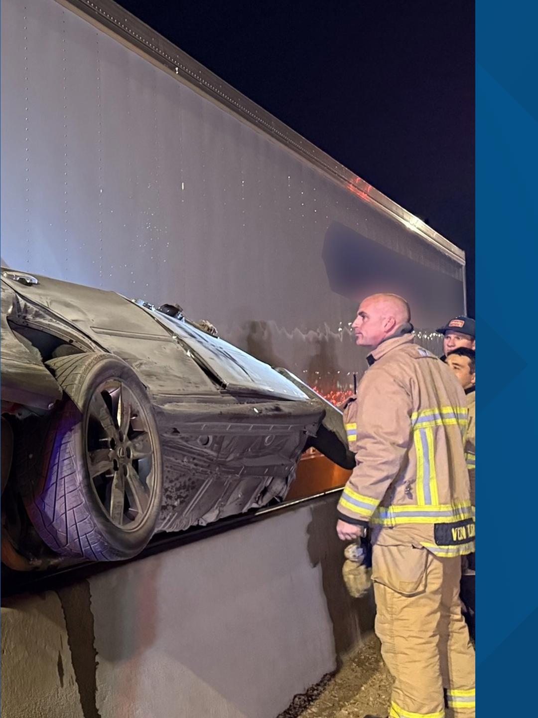 DPS: Car 'pancaked' by semi on Loop 202 while street racing in Arizona ...