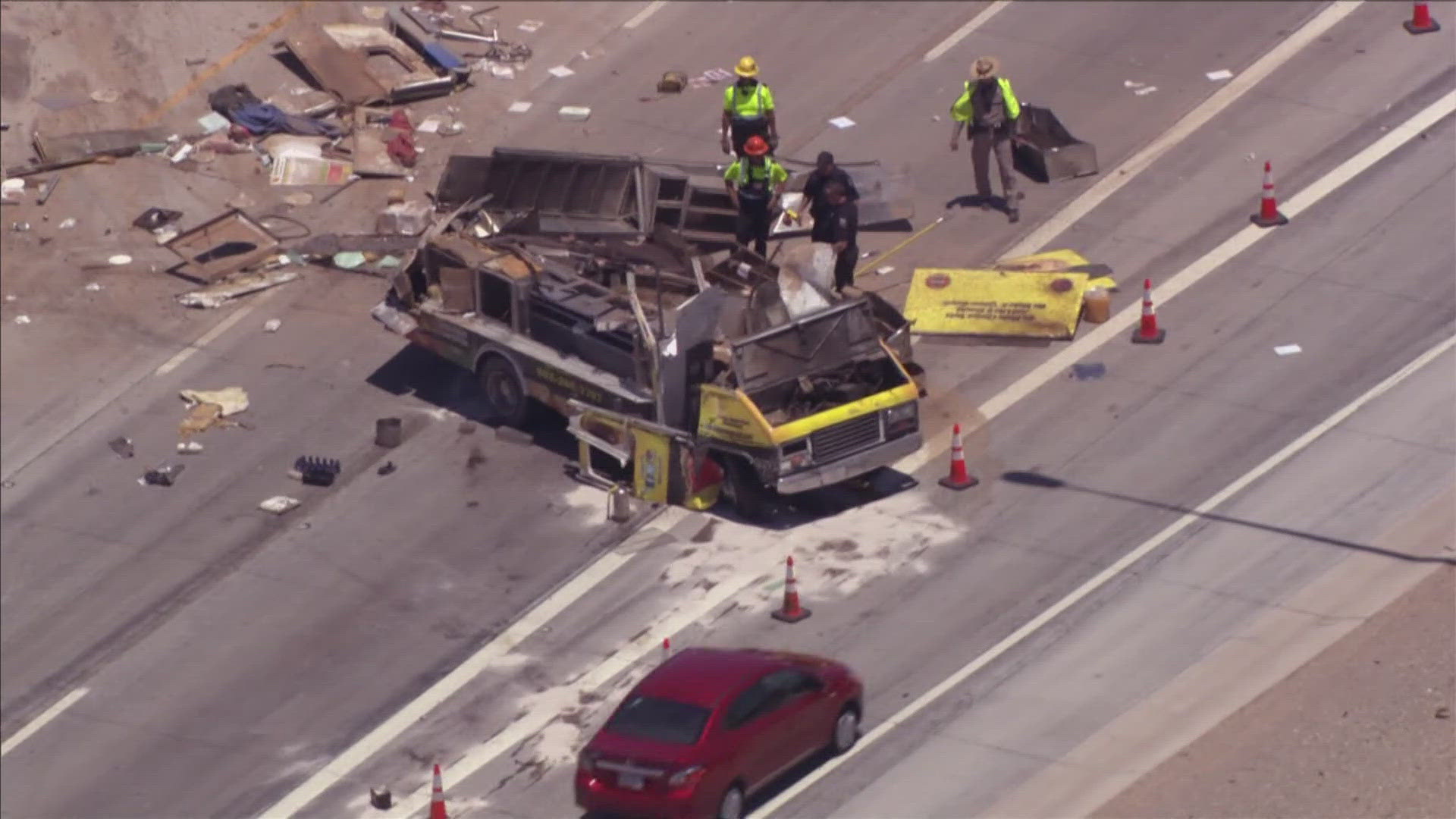 Food truck crashes on Loop 303, woman sent to hospital | 12news.com