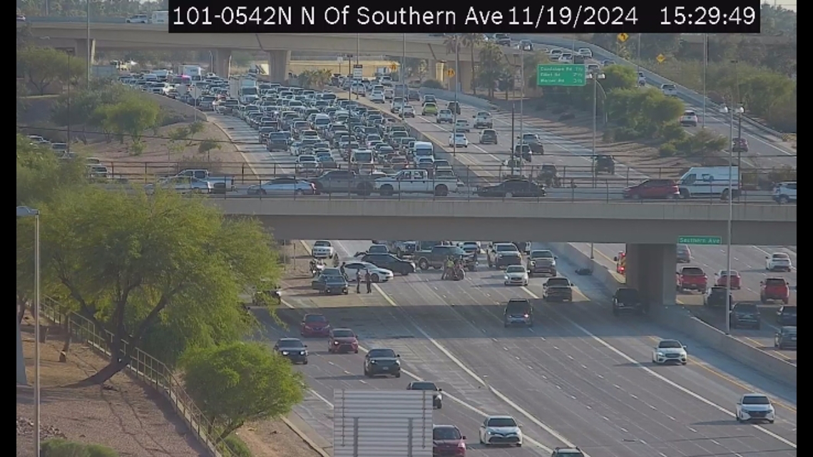 Motorcycle crash blocking northbound Loop 101 lanes | 12news.com