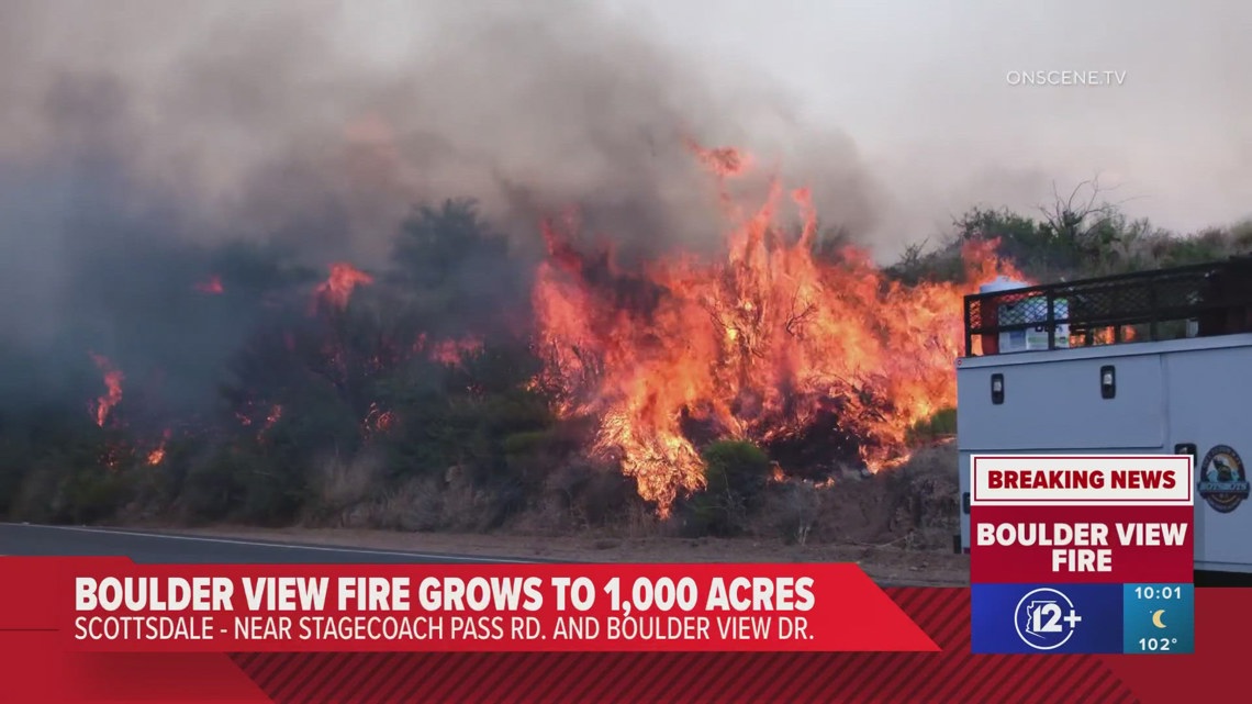 Boulder View Fire burns 1,000 acres | 12news.com
