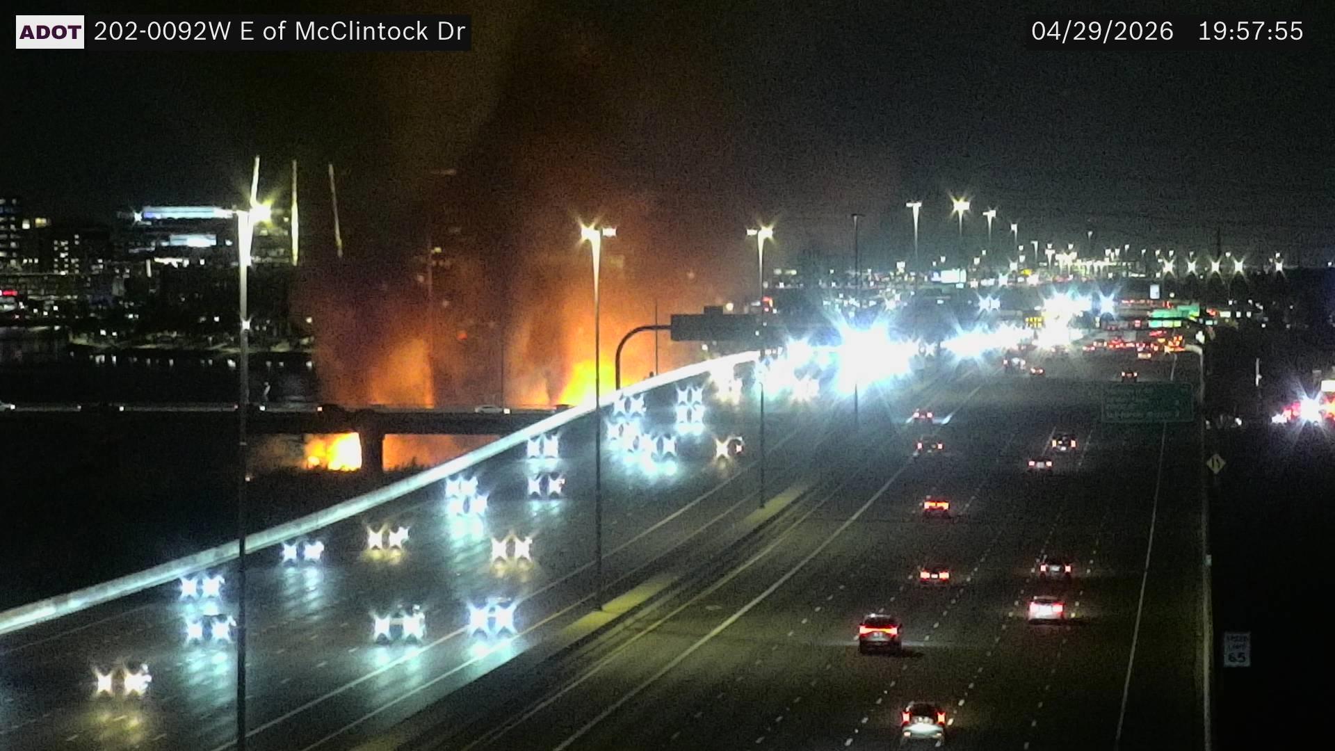 Seeing smoke? Large fire burns off of Loop 202 | 12news.com