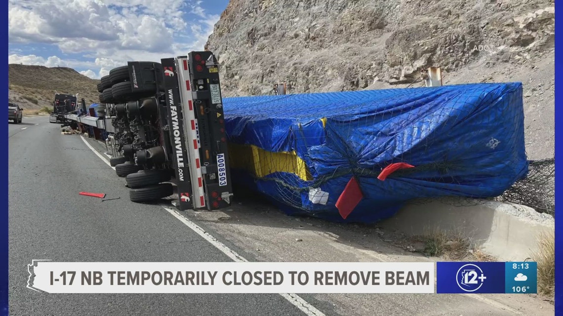 I-17 closed to remove beam | 12news.com