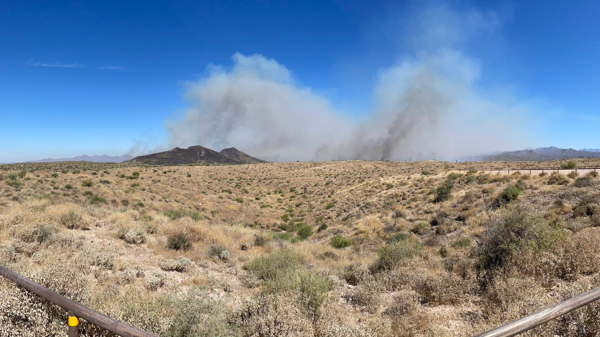 Adams Fire burning off State Route 87 | 12news.com