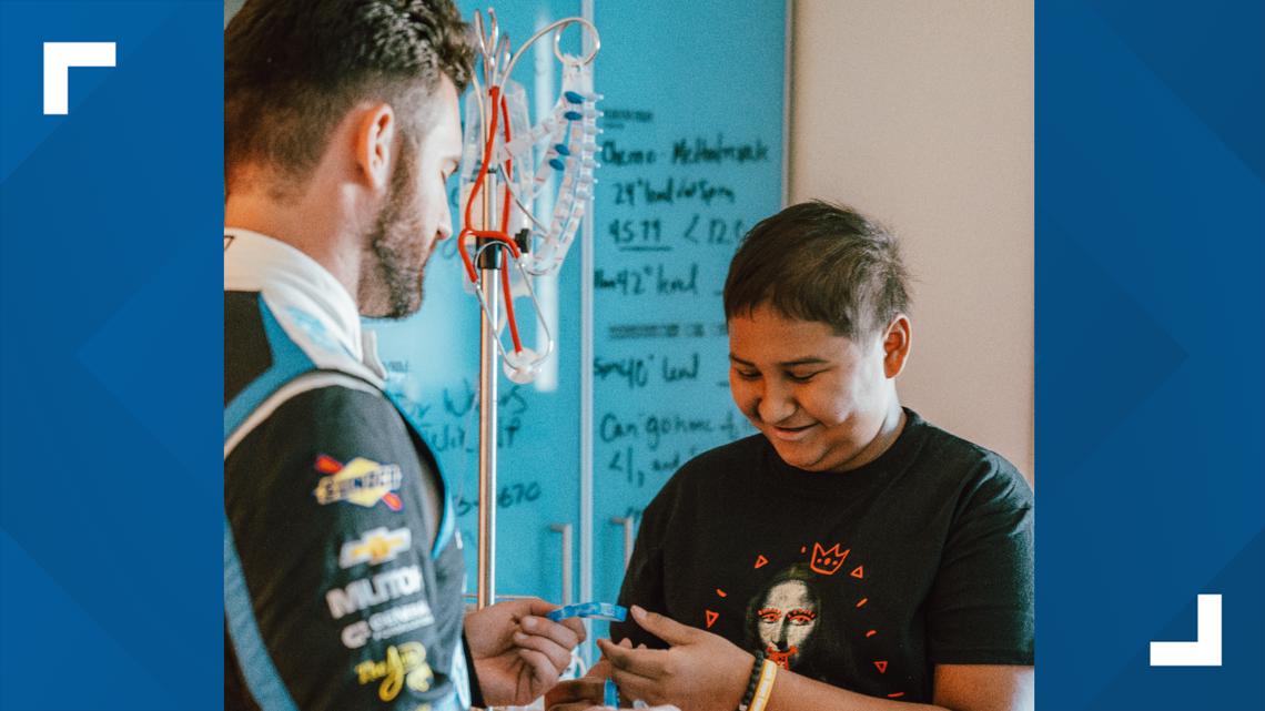 Corey LaJoie visits pediatric cancer patients before NASCAR race ...