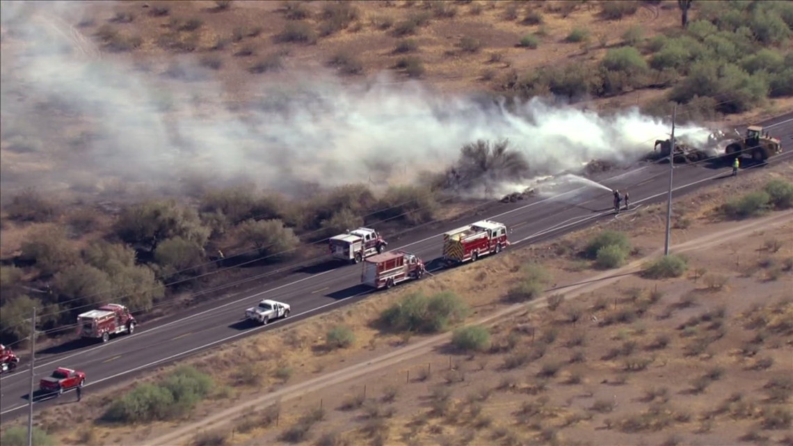 US 60 closed near Wickenburg due to vehicle fire | 12news.com