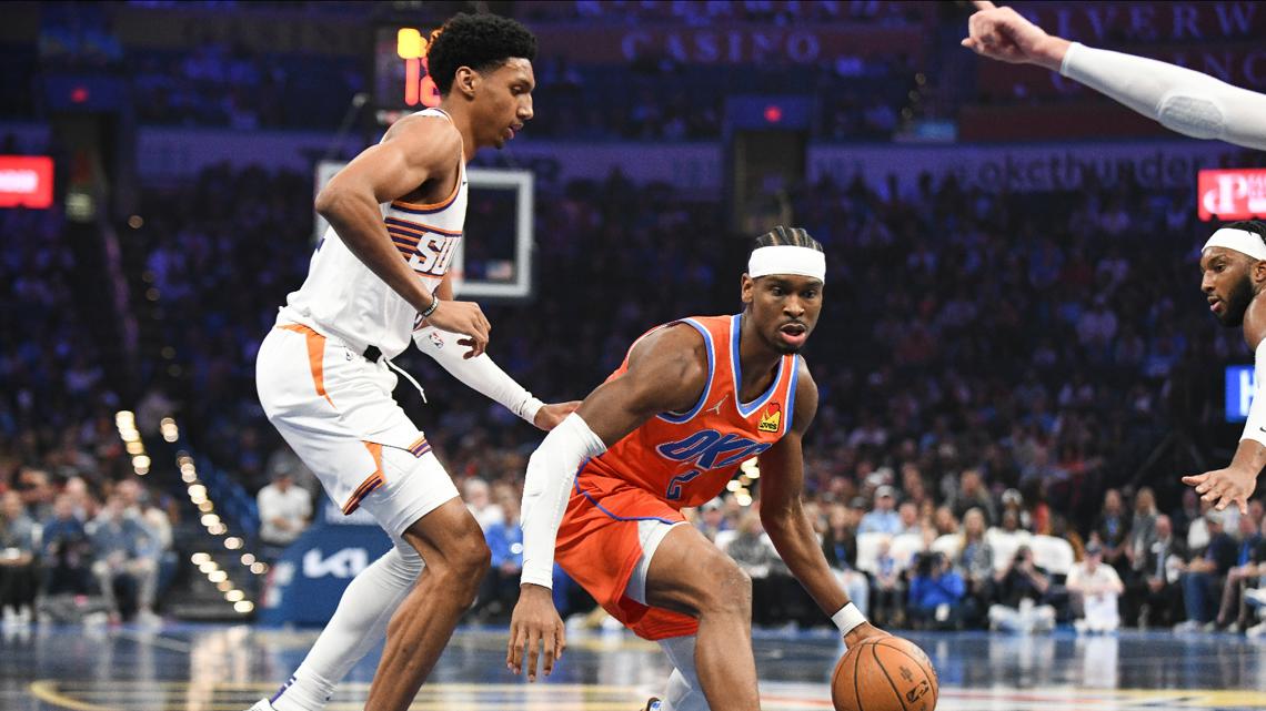 Shai Gilgeous-Alexander scores 28 points, Thunder beat Suns 99-83 in NBA Cup | 12news.com