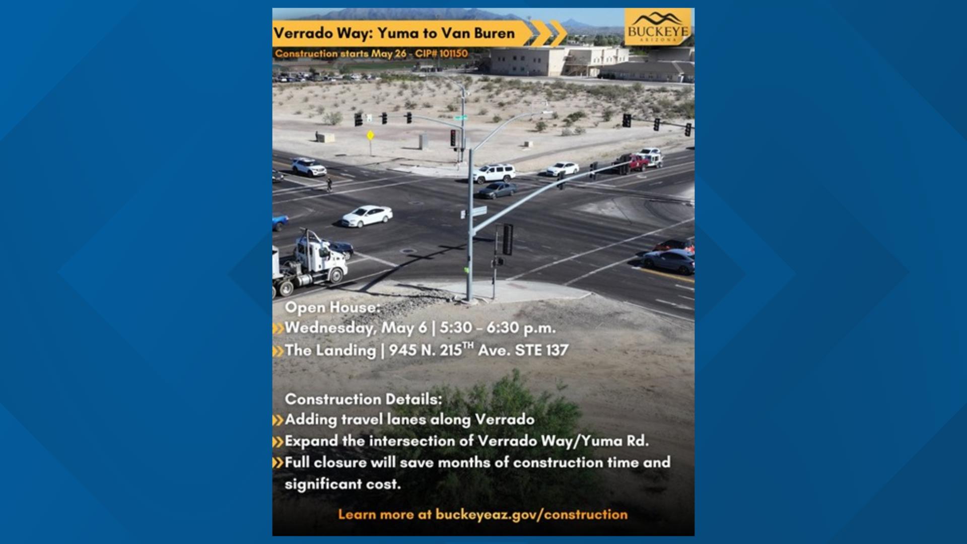 Construction on Verrado Way in Buckeye to begin in May | 12news.com