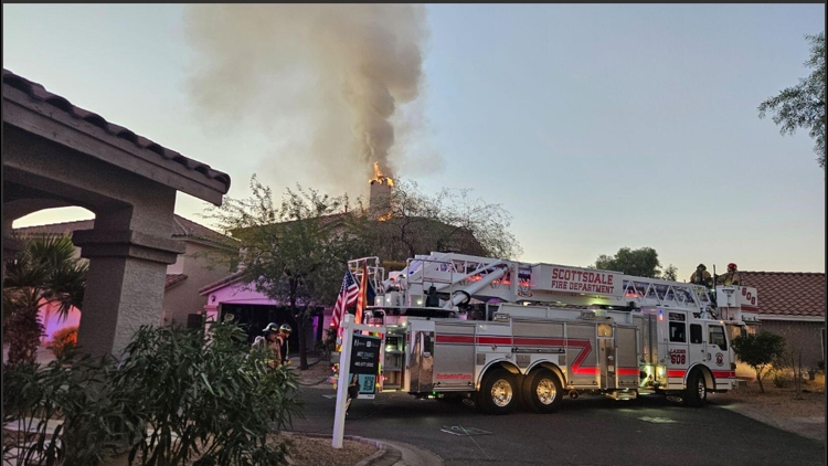 Fire crews contain fire in chimney of Scottsdale home | 12news.com