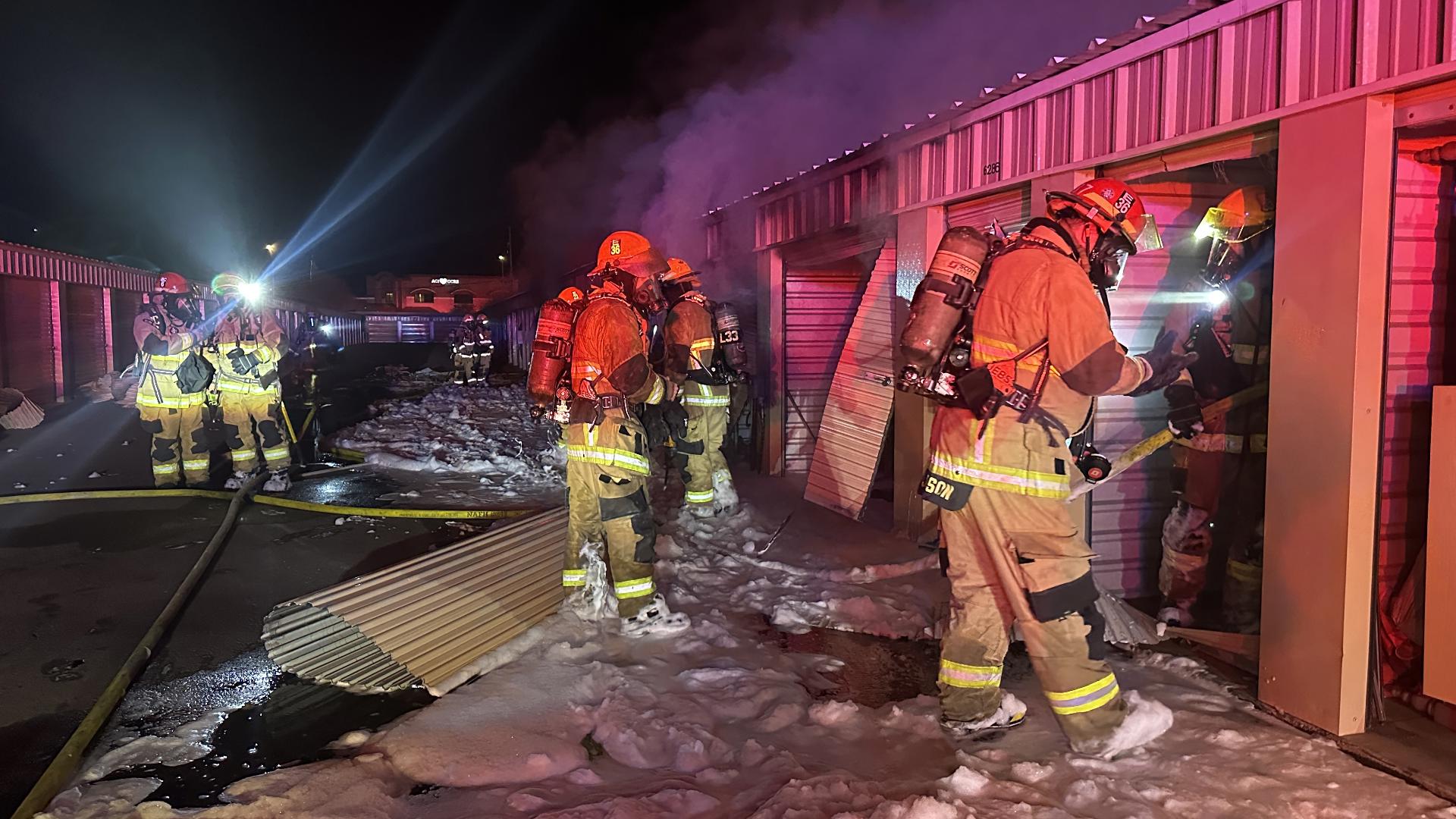 Several units damaged during fire at Phoenix storage facility | 12news.com