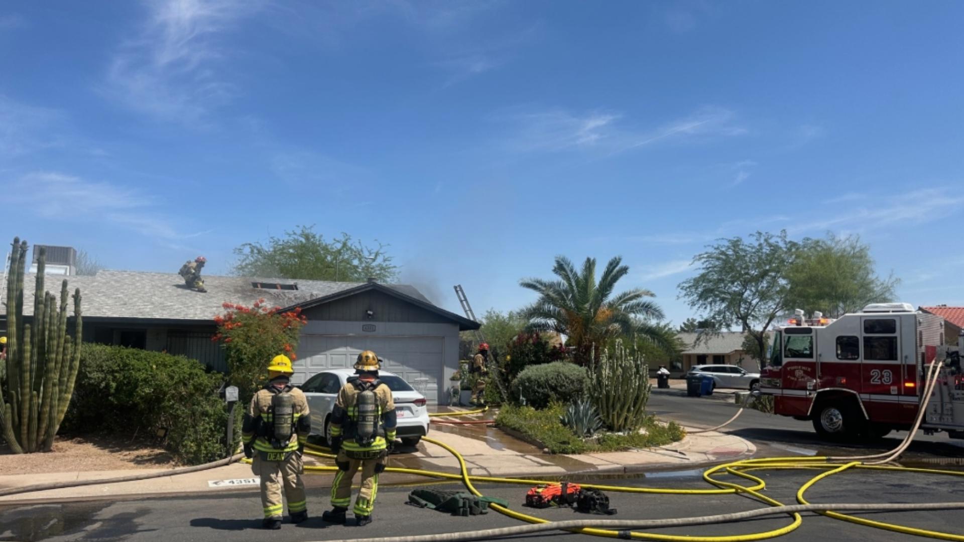 House fire in Phoenix displaces 3 people | 12news.com