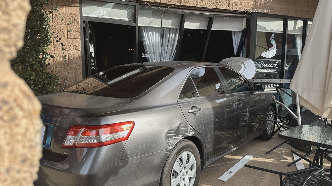 Gilbert wine bar damaged after car crashes into it | 12news.com