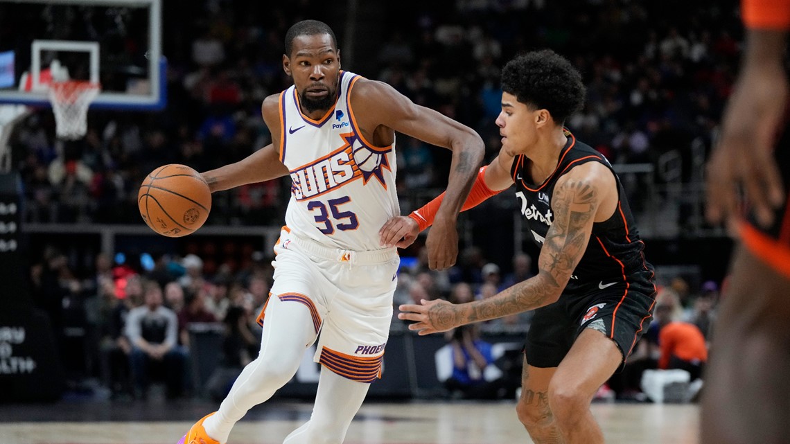 Kevin Durant, Suns beat Pistons 120-106 | 12news.com