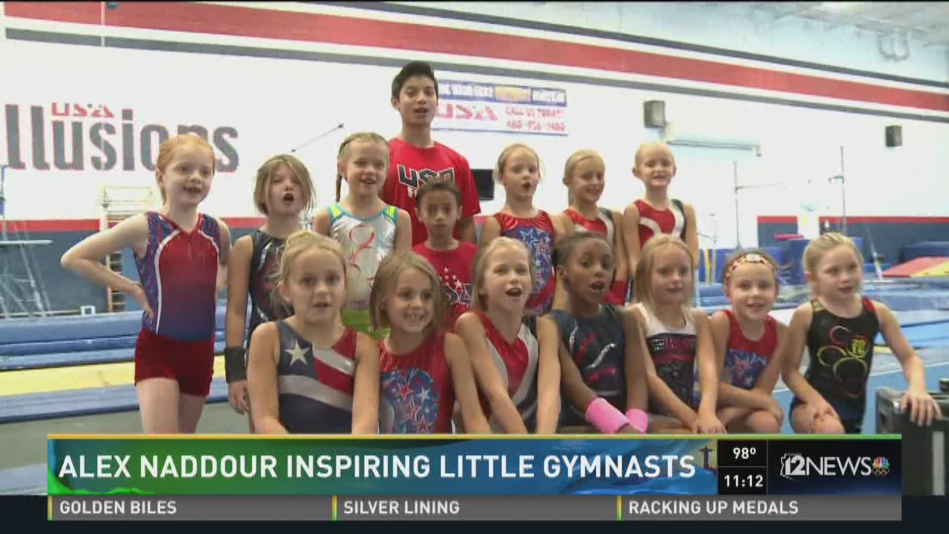Gymnast Alex Naddour inspires young gymnasts in Gilbert | 12news.com