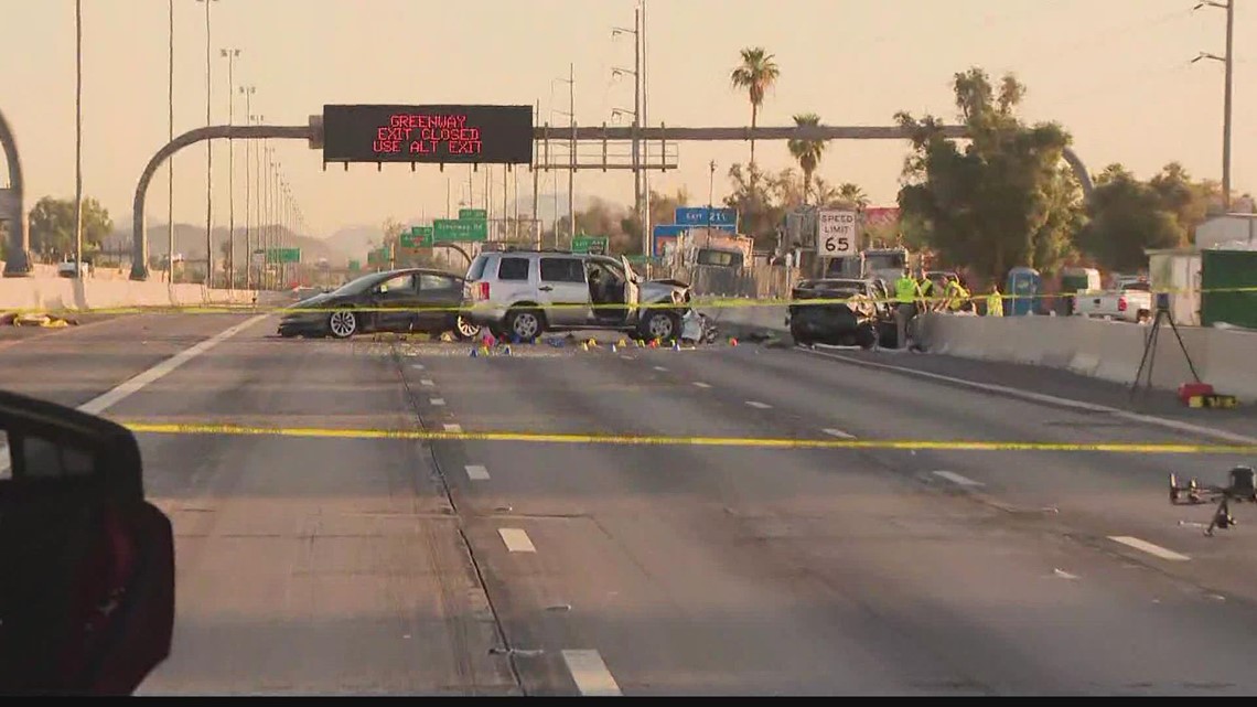 Interstate 17 lanes closed near Cactus Road after fatal crash | 12news.com
