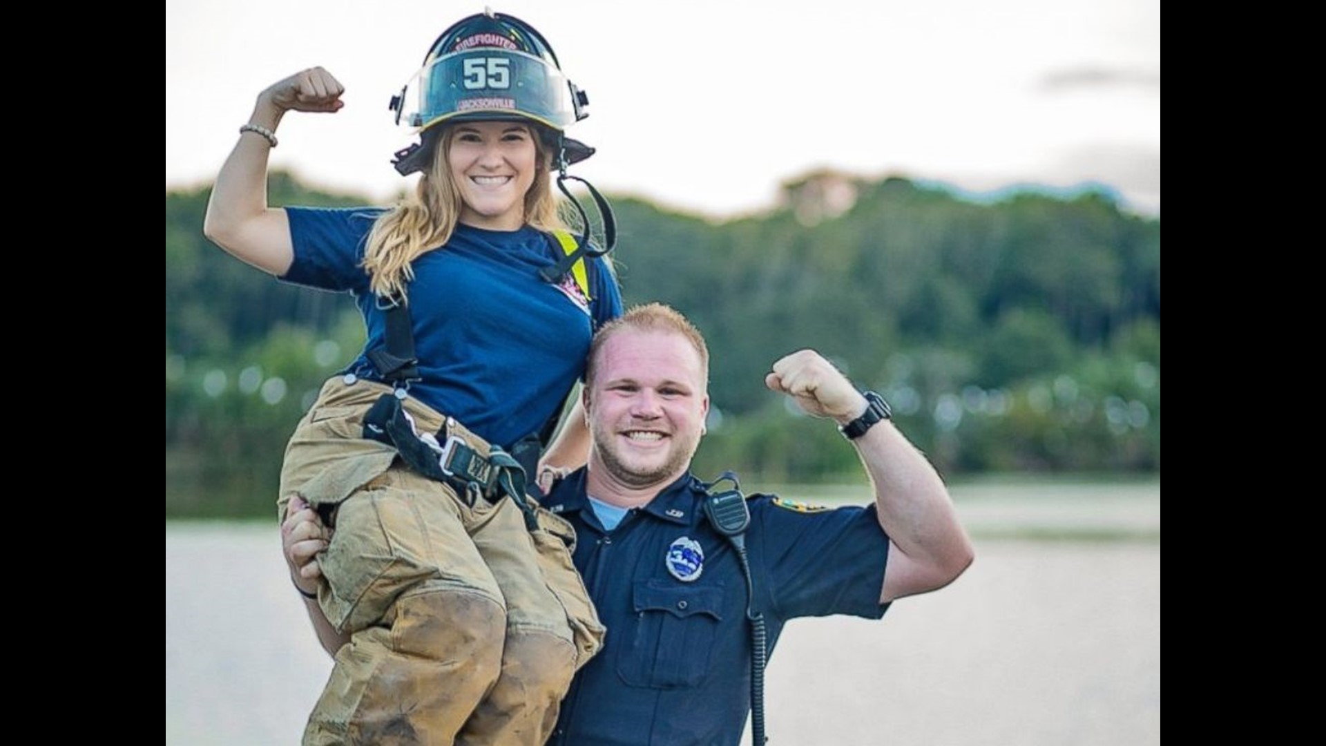 Baby honors firefighter mom, policeman dad in photoshoot | 12news.com