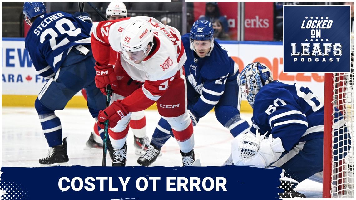 Leafs DROP Valuable Point to Red Wings after Easton Cowan's Costly ...