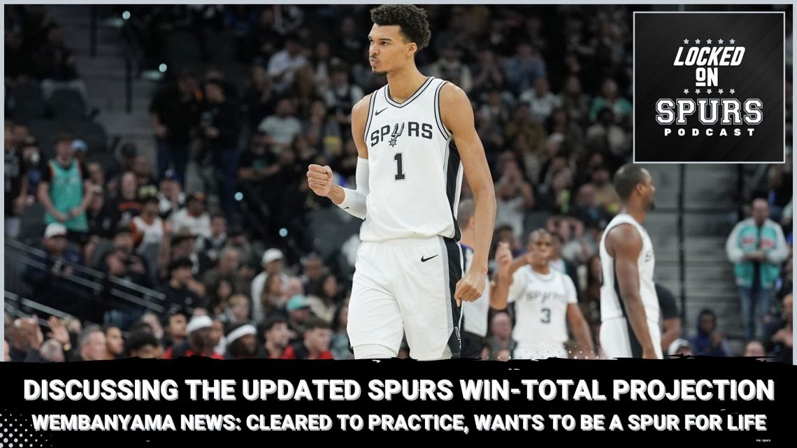 Discussing the updated Spurs win-total projection; Victor Wembanyama ...