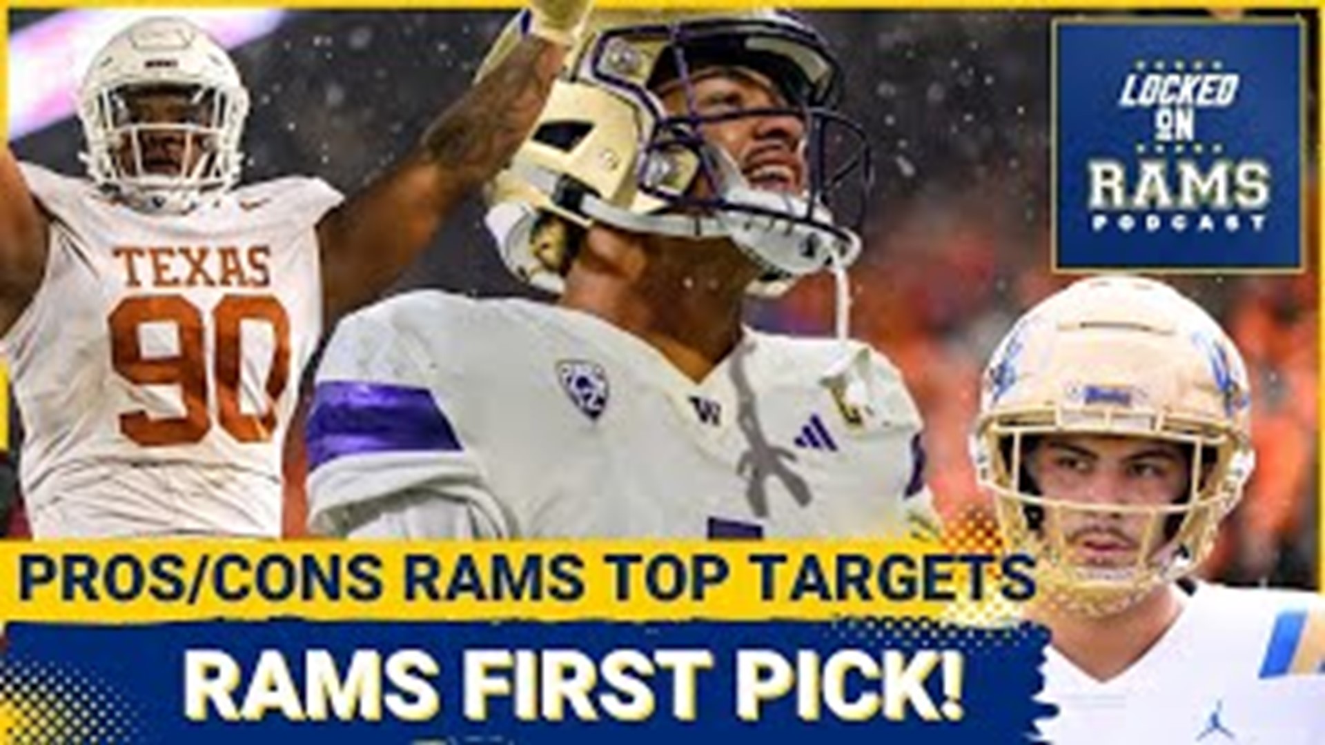 Rams Frist Round Targets, Byron Murphy, Amarius Mims, Rome Odounze ...
