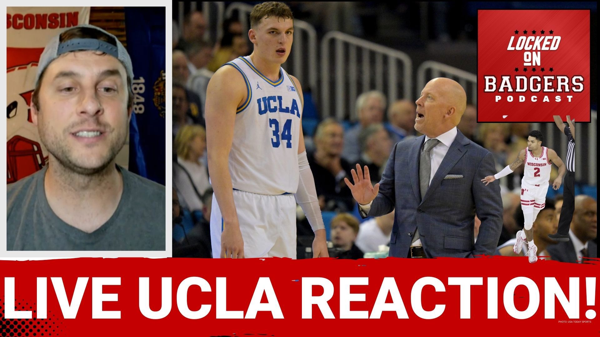 LIVE REACTION! Wisconsin Badgers and UCLA Bruins CLASH in a BIG TEN ...