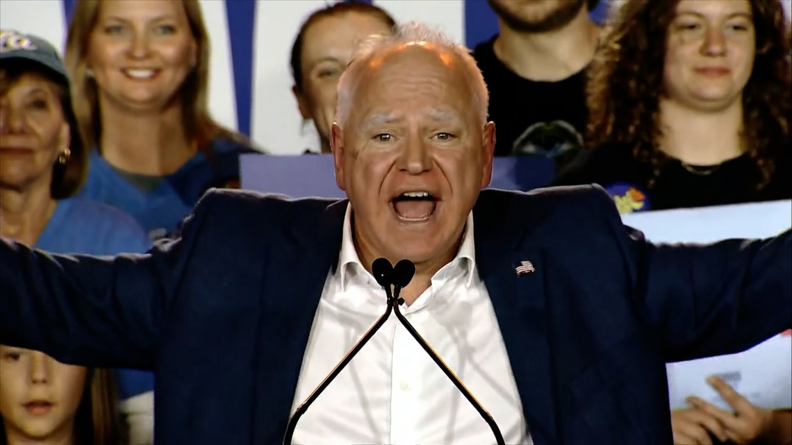 Tim Walz will be in Arizona on weekend before election | 12news.com