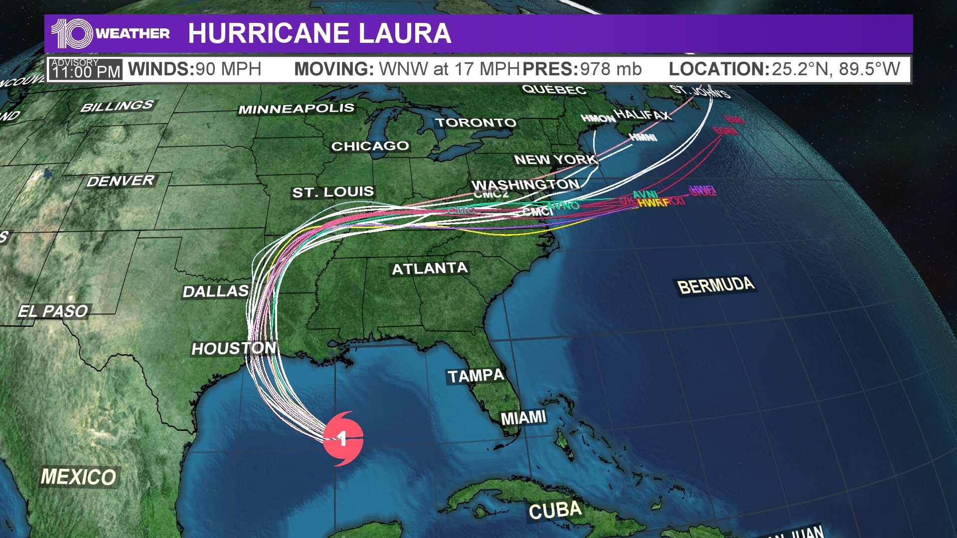 Tracking Hurricane Laura: Latest forecast for Texas, Louisiana | 12news.com